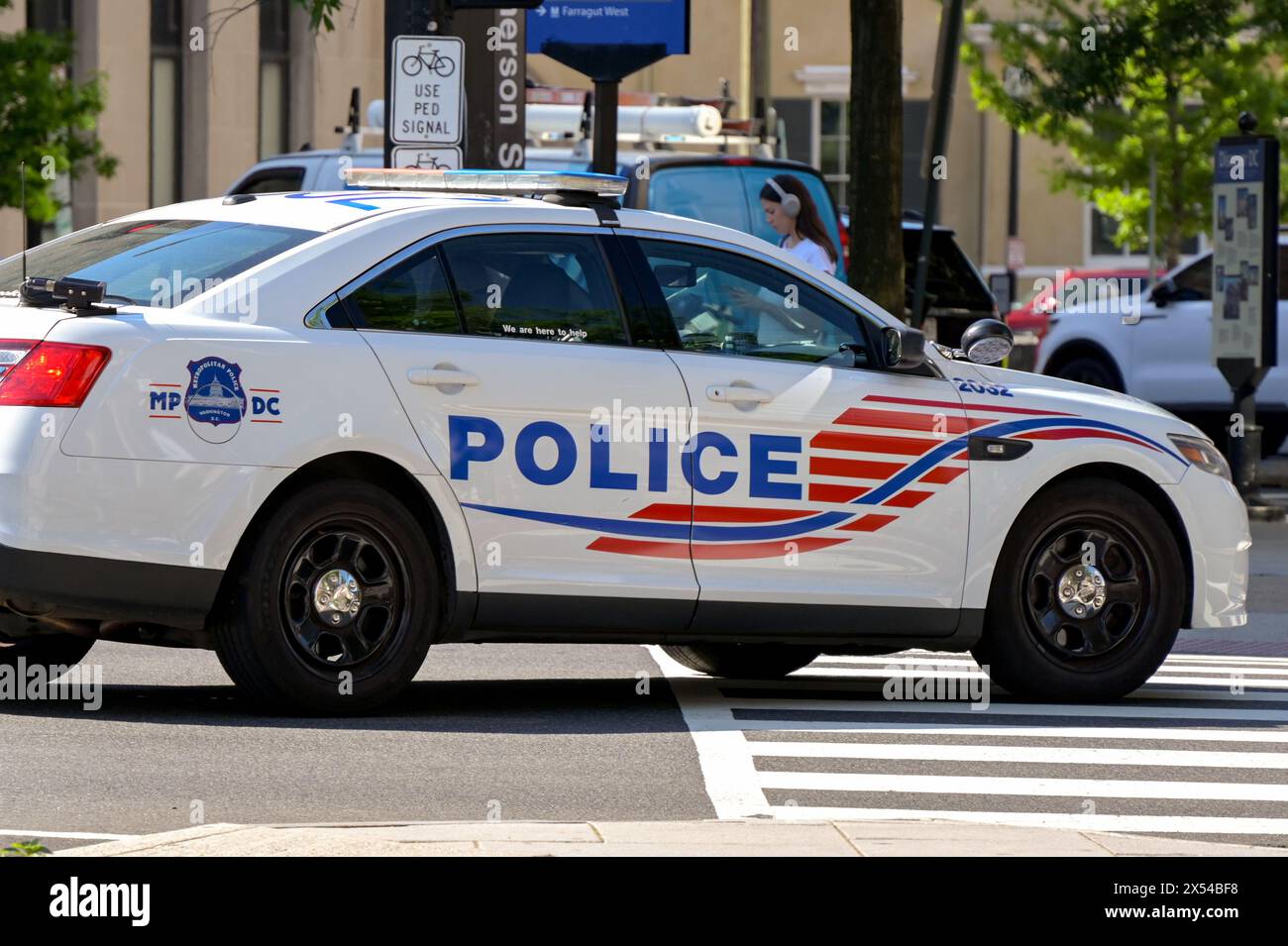 Washington DC, USA - 1 May 2024: Police patrol car used by the ...