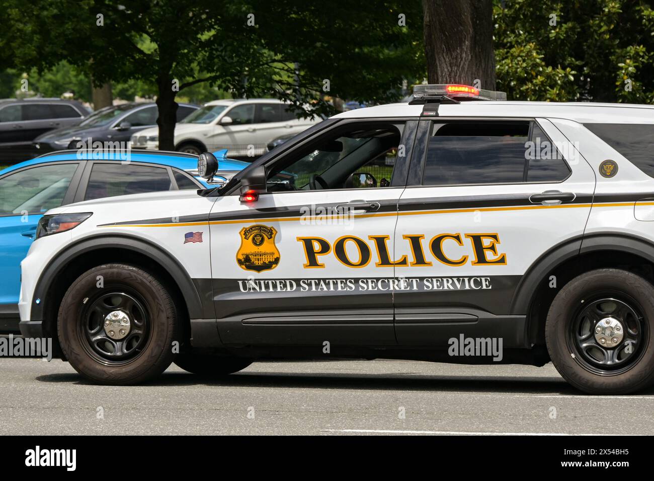 Washington DC, USA - 30 April 2024: Close up view of the side of a ...