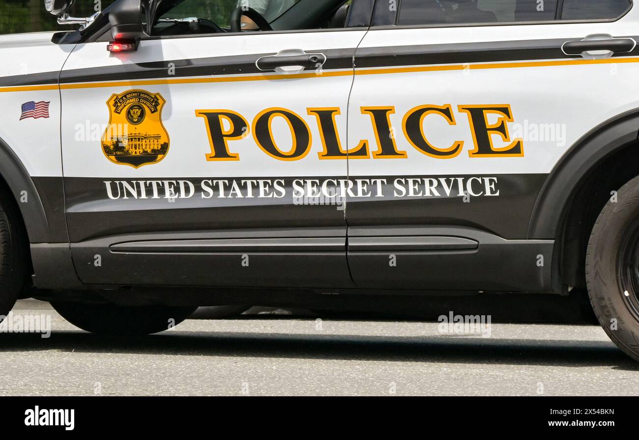 Washington DC, USA - 30 April 2024: Close up view of the side of a ...