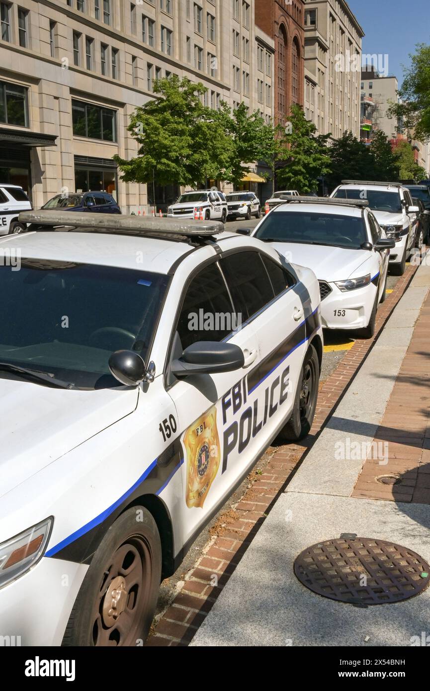 Washington DC, USA - 30 April 2024: Police patrol cars used by the FBI ...