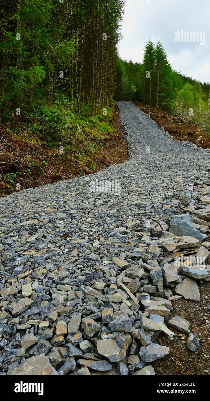 Forestry operations in Wales upgrade to forest road before timber ...