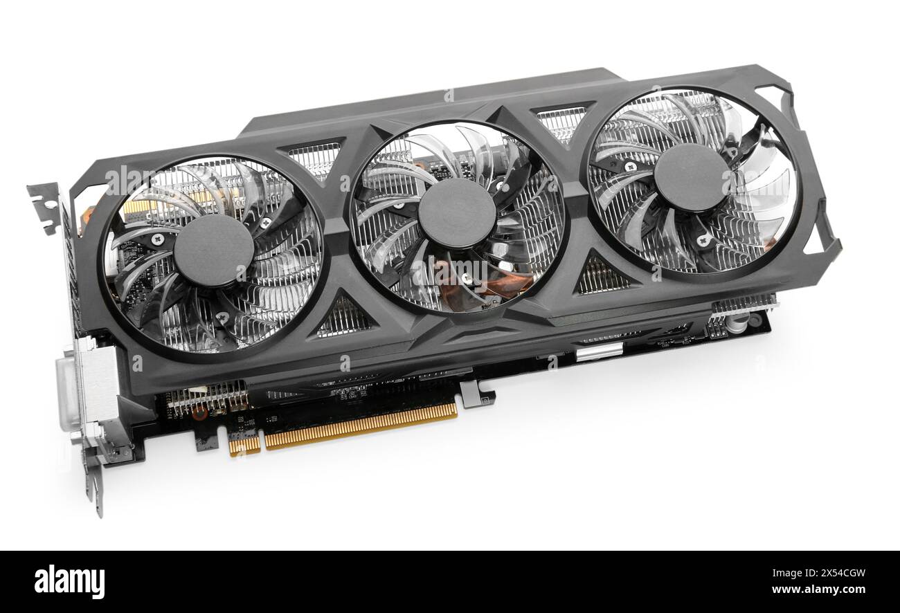 One computer graphics card isolated on white Stock Photo - Alamy One computer graphics card isolated on white Stock Photo - Alamy