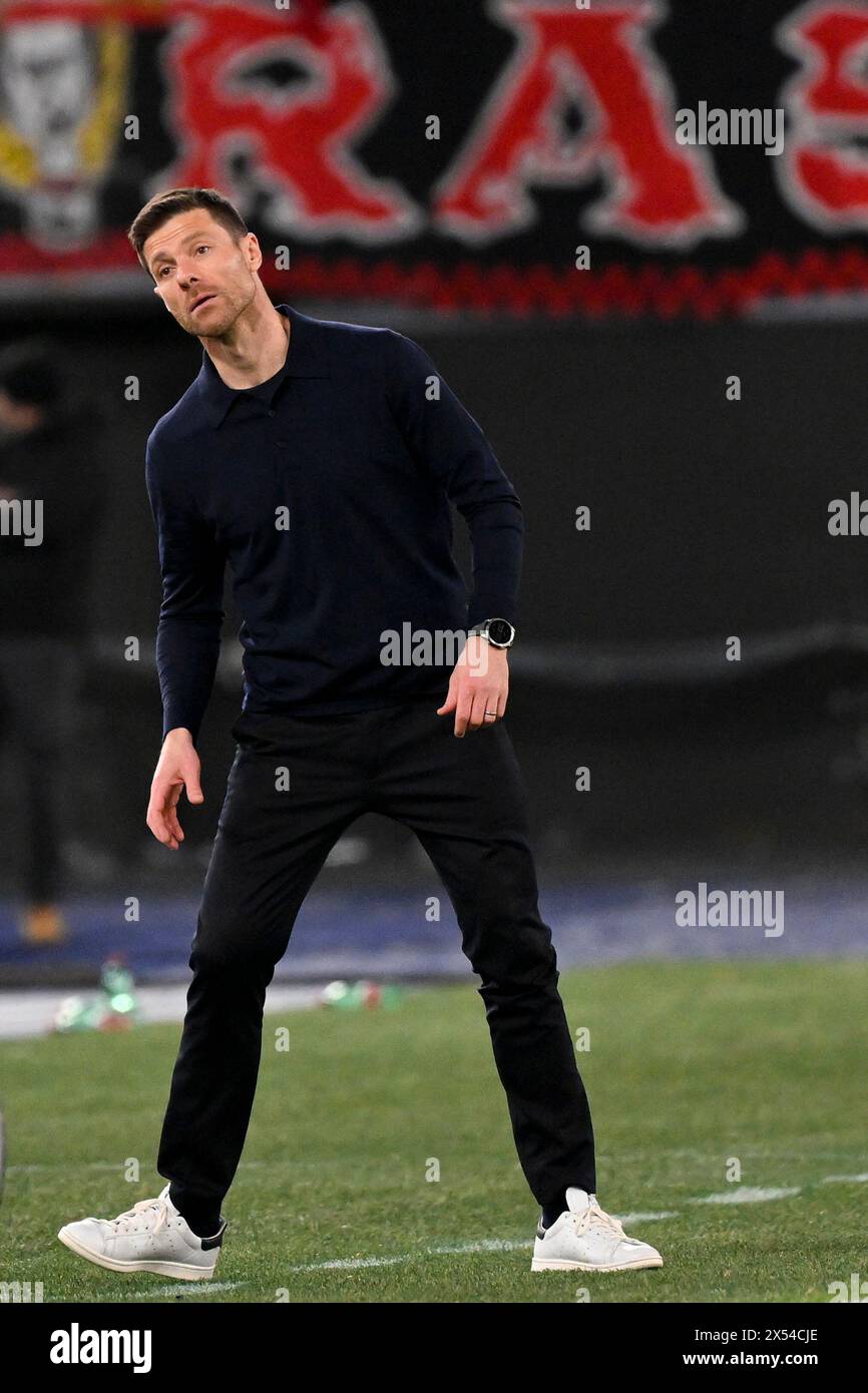 Xabi Alonso head coach of Bayer Leverkusen reacts during the Europa ...