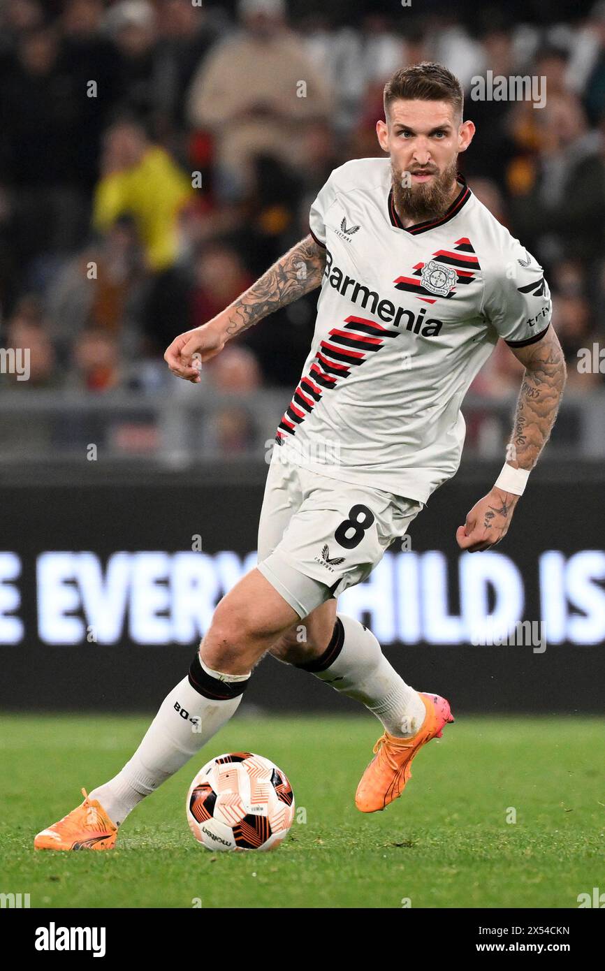 Robert Andrich of Bayer Leverkusen in action during the Europa League ...
