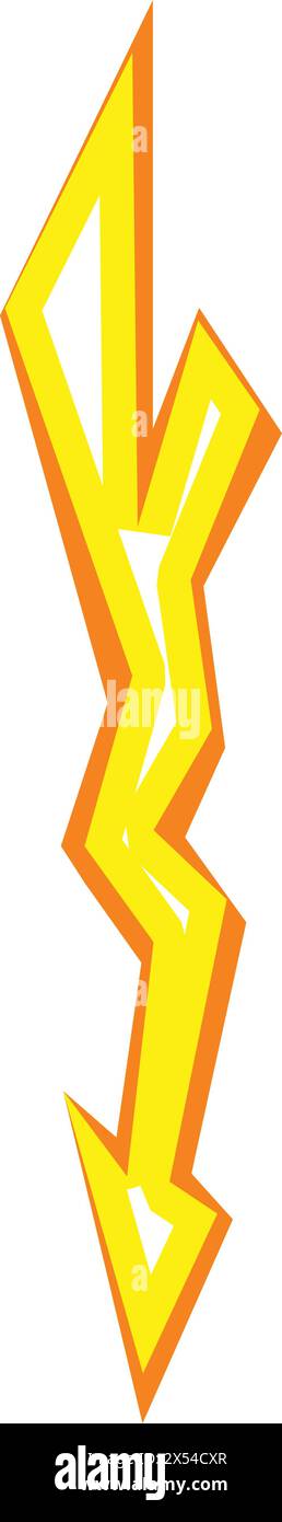 Lightning bolt icon cartoon vector. Power shock. Arrow storm energy ...