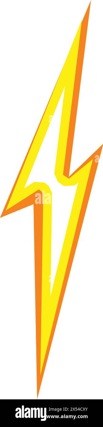 Electric bolt icon cartoon vector. Power energy. Dazzle shiny single ...