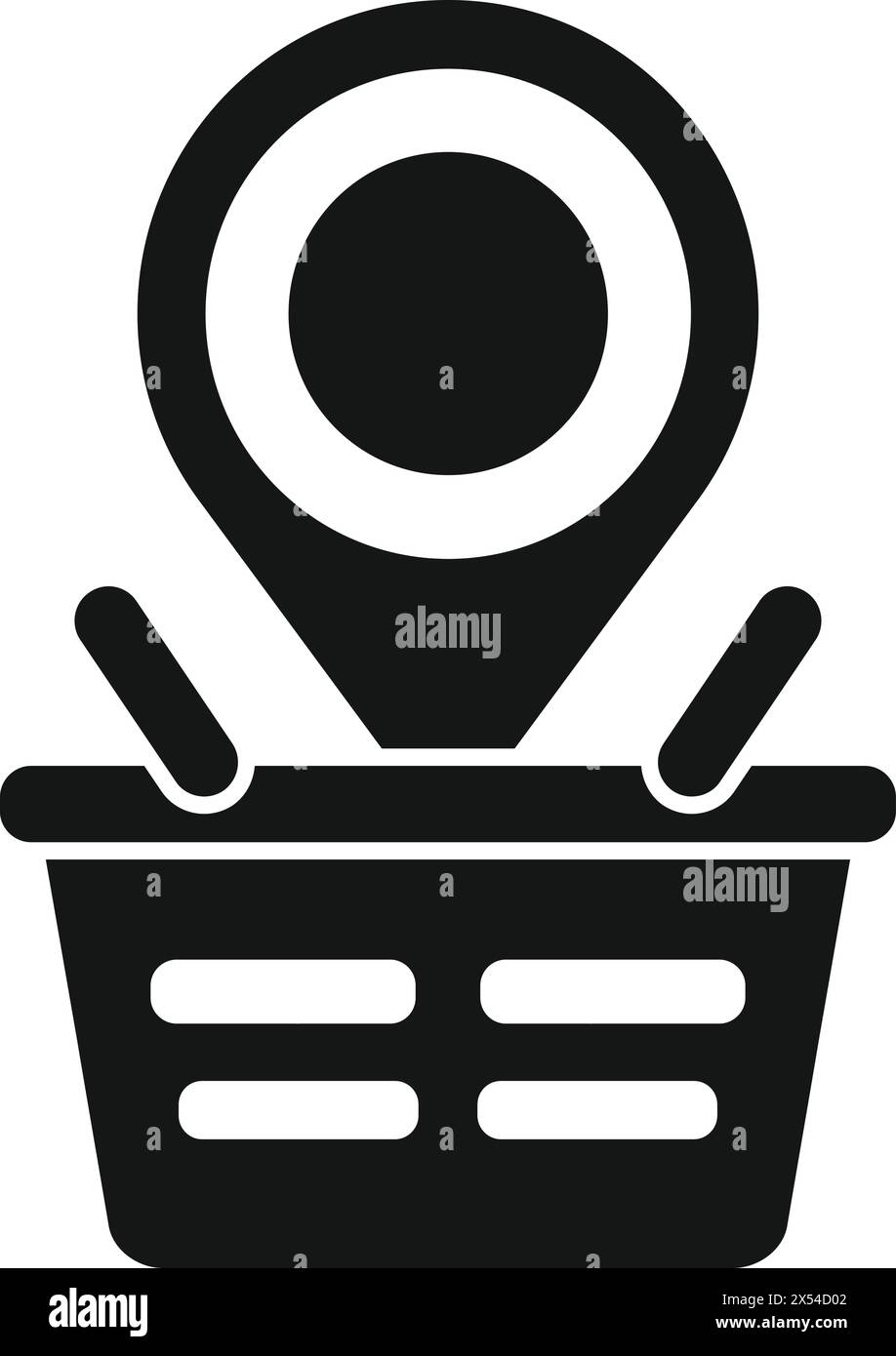 Shop market location icon simple vector. Geo pointer. Sale promotion ...