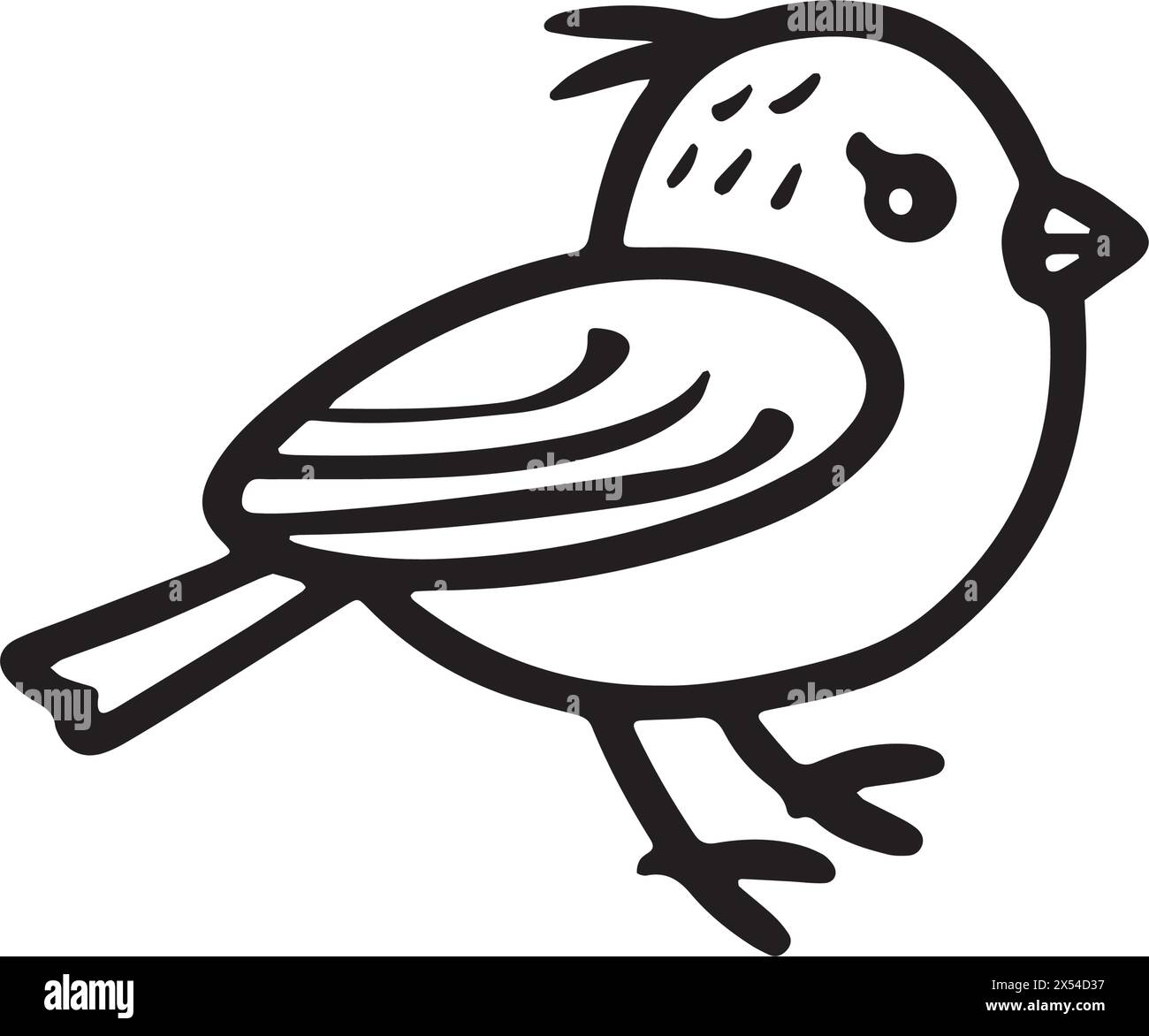 Monochrome Bird Vector Isolated Illustration Stock Vector Image & Art ...