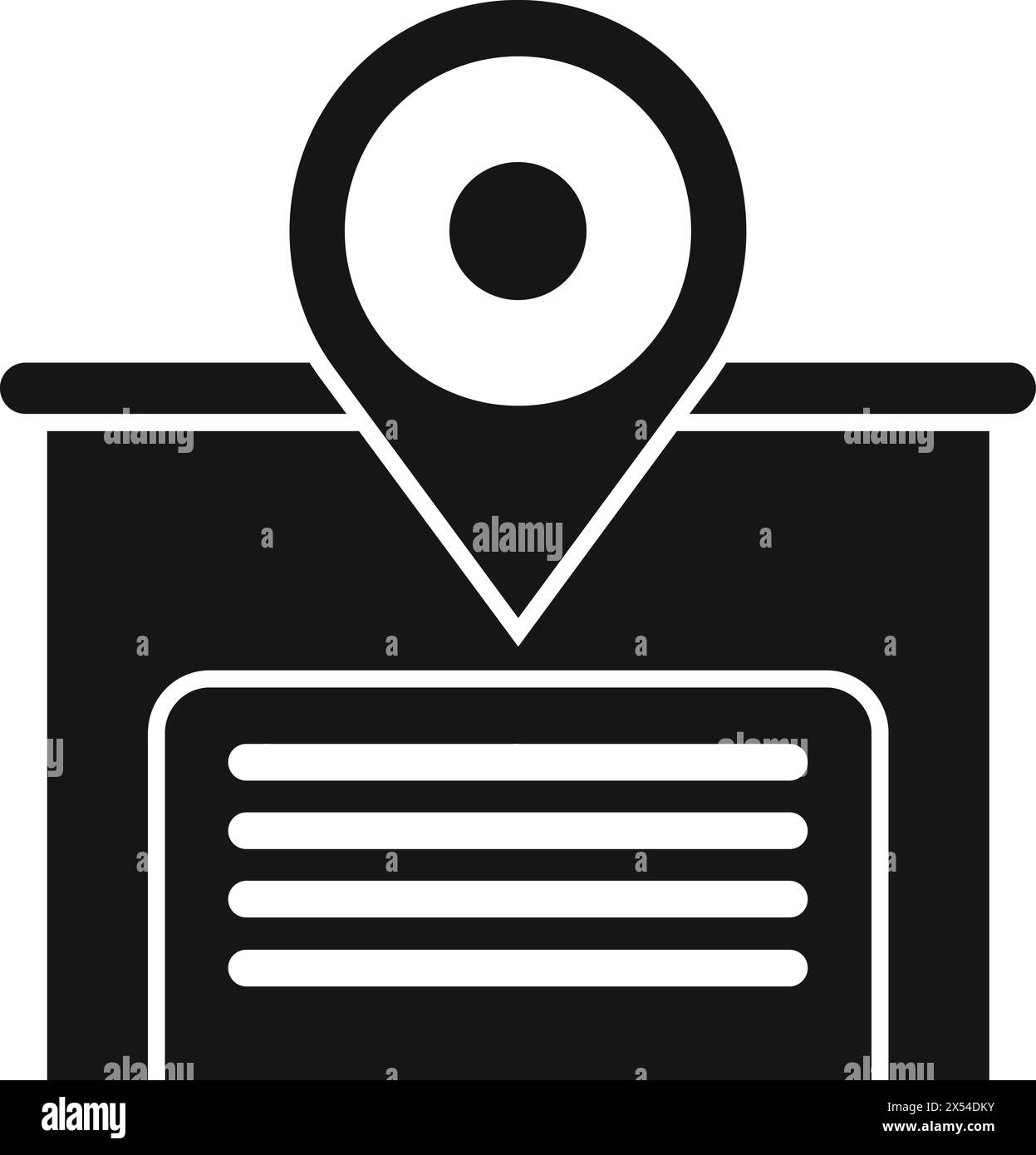 Store locator street icon simple vector. Retail near. Mark position ...