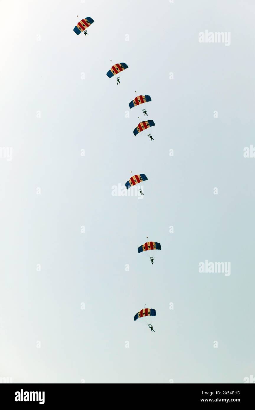 RAF Falcons Parachute Display Team at Biggin Hill International Air ...