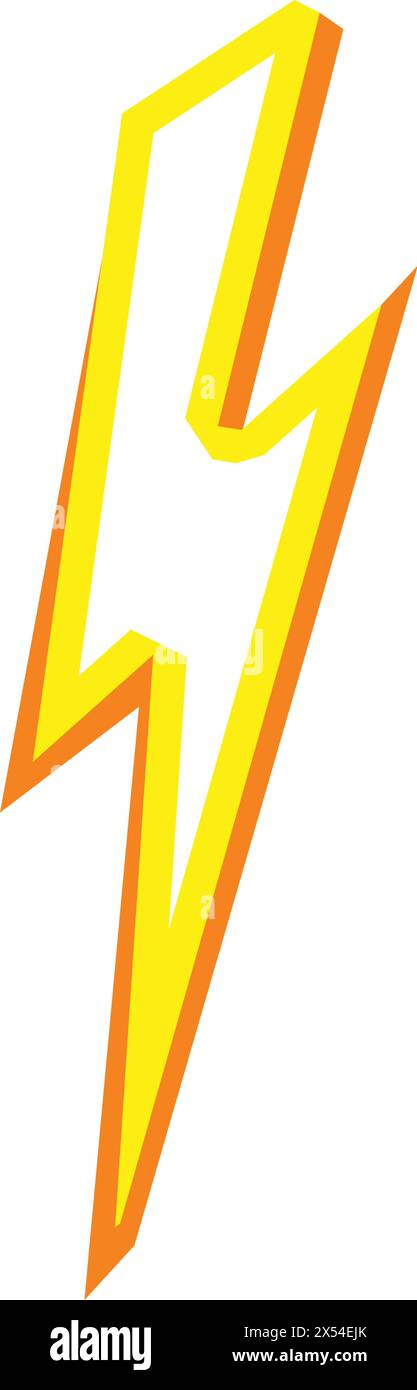 Electrical powerful bolt icon cartoon vector. Thunderbolt flash. Blitz ...