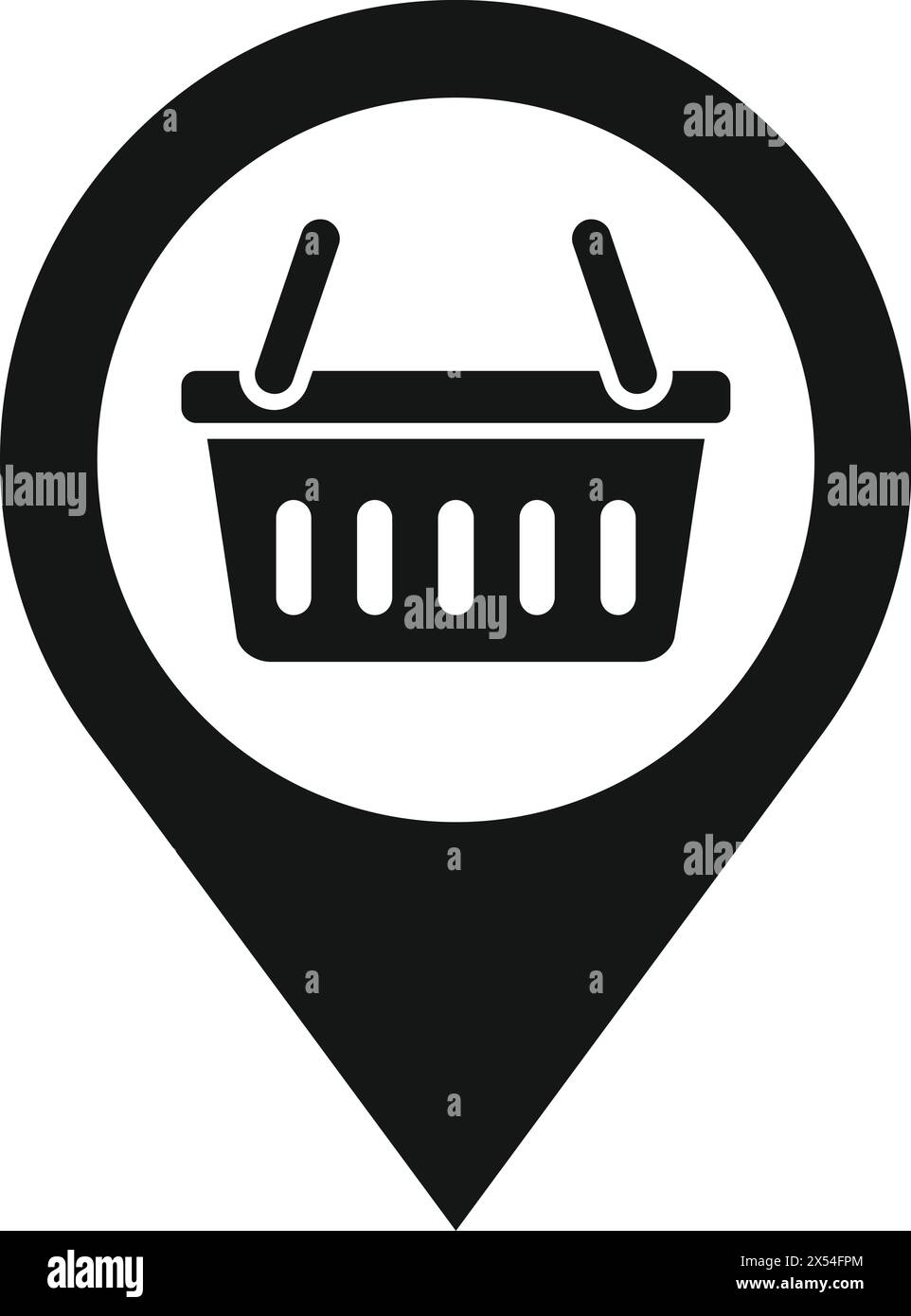 Location of market icon simple vector. Online app help. Find near geo ...