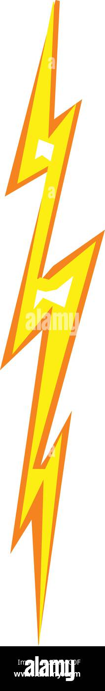 Dramatic thunder bolt icon cartoon vector. Storm extreme weather ...
