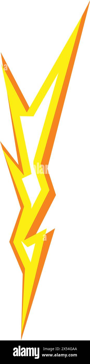 Danger energy icon cartoon vector. Shape volt blitz. Flash storm speed ...