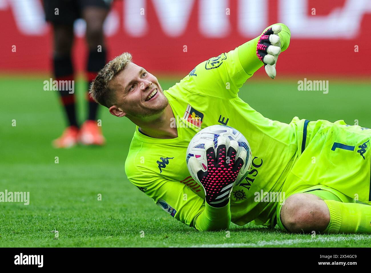 Josep Martinez of Genoa CFC seen in action during Serie A 2023/24 ...