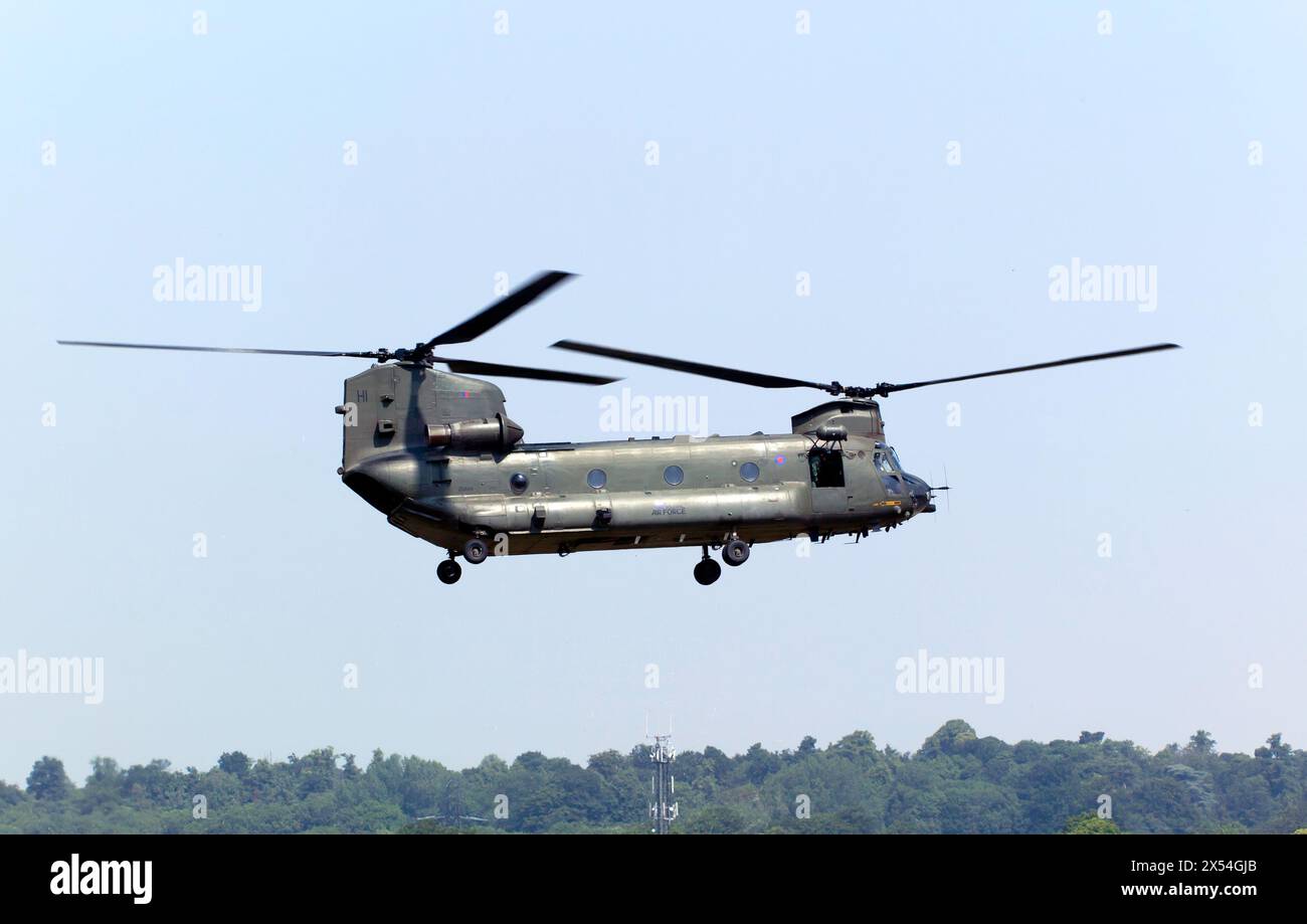 RAF Chinook HC.2 taking part in a tactical display at Biggin Hill Air ...
