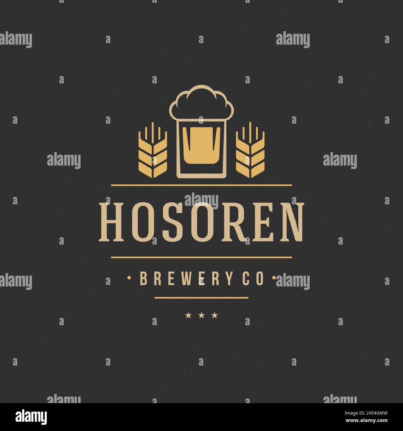 Beer Logo Design Element in Vintage Style for Logotype, Label, Badge ...