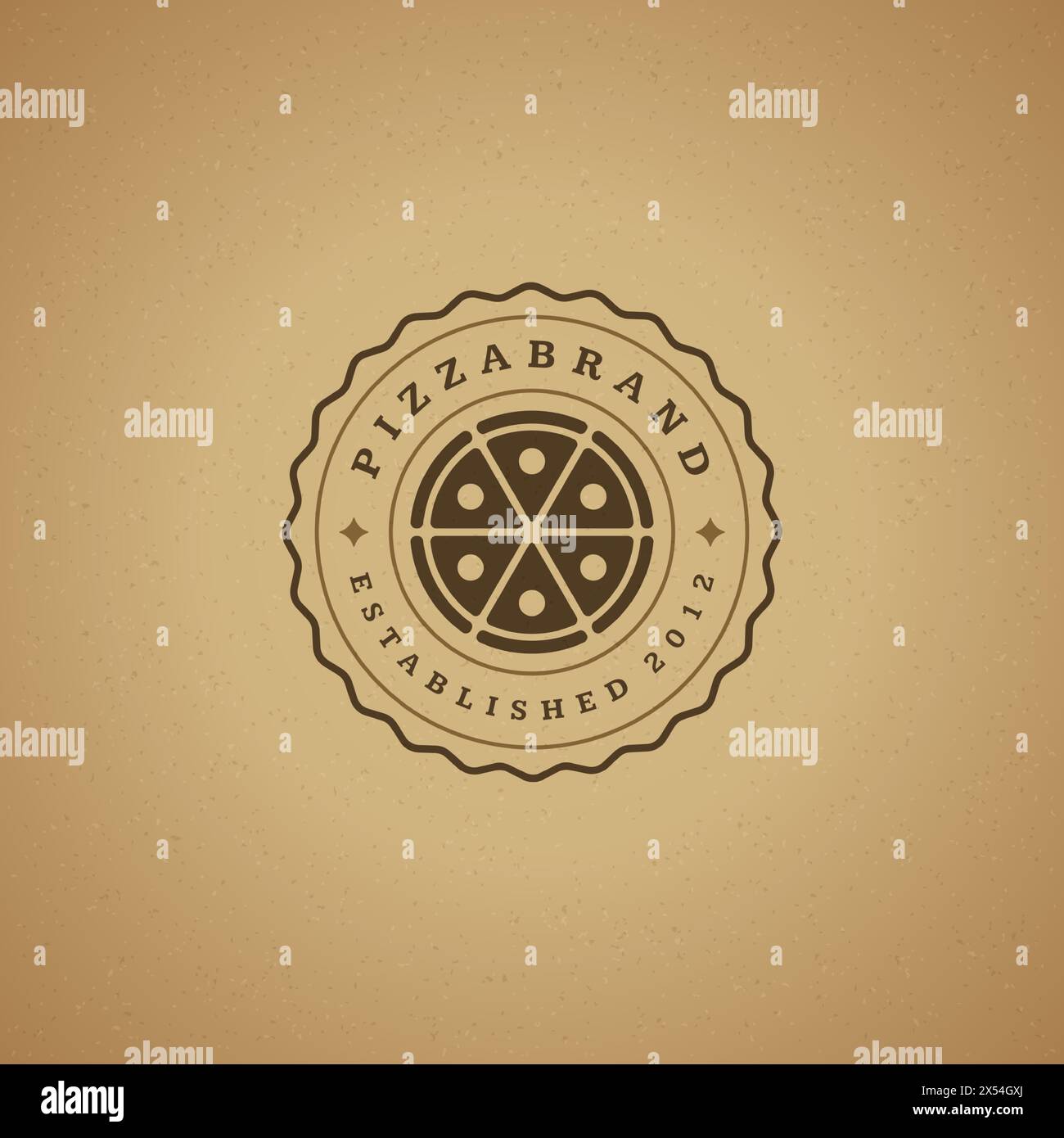Pizzeria Restaurant Design Element in Vintage Style for Logotype, Label ...