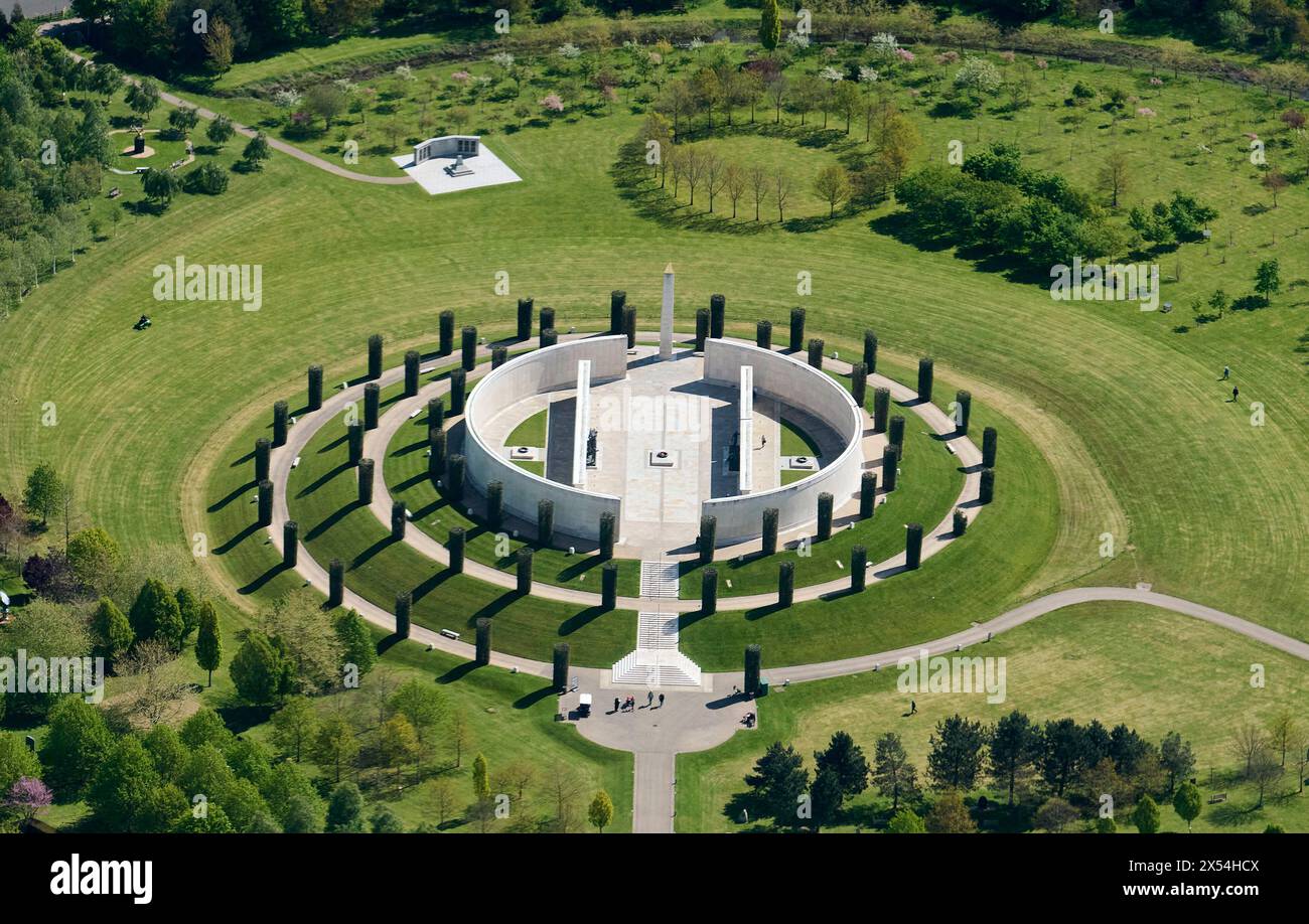 An aerial view of The National Memorial Arboretum, Alrewas, Burton-0n ...