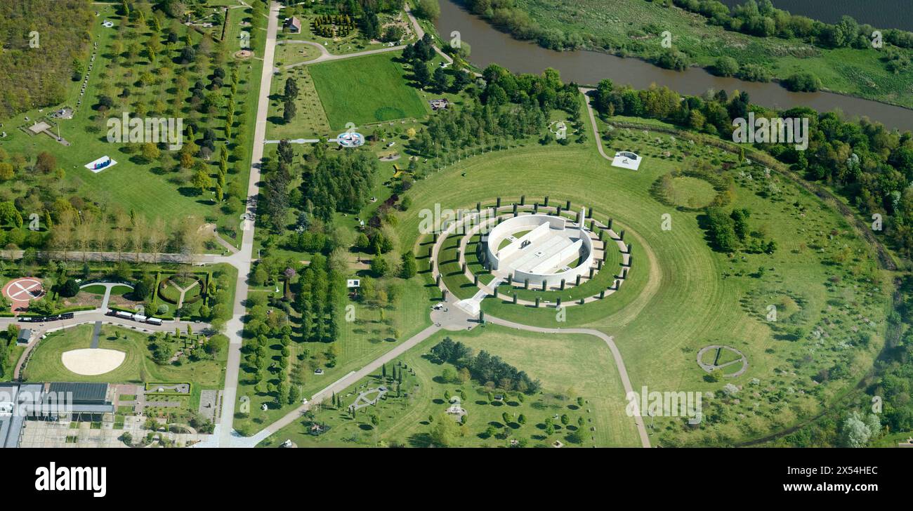 An aerial view of The National Memorial Arboretum, Alrewas, Burton-0n ...