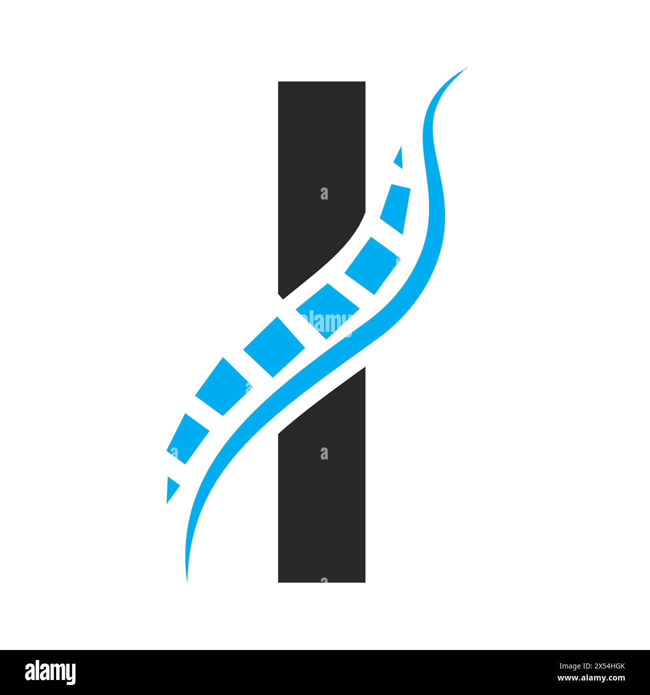 Letter I Backbone Logo Concept For Healthcare Symbol. Back Pain Sign ...