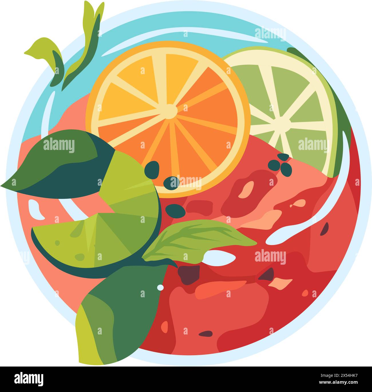 Bowl salad lime Stock Vector Images - Alamy