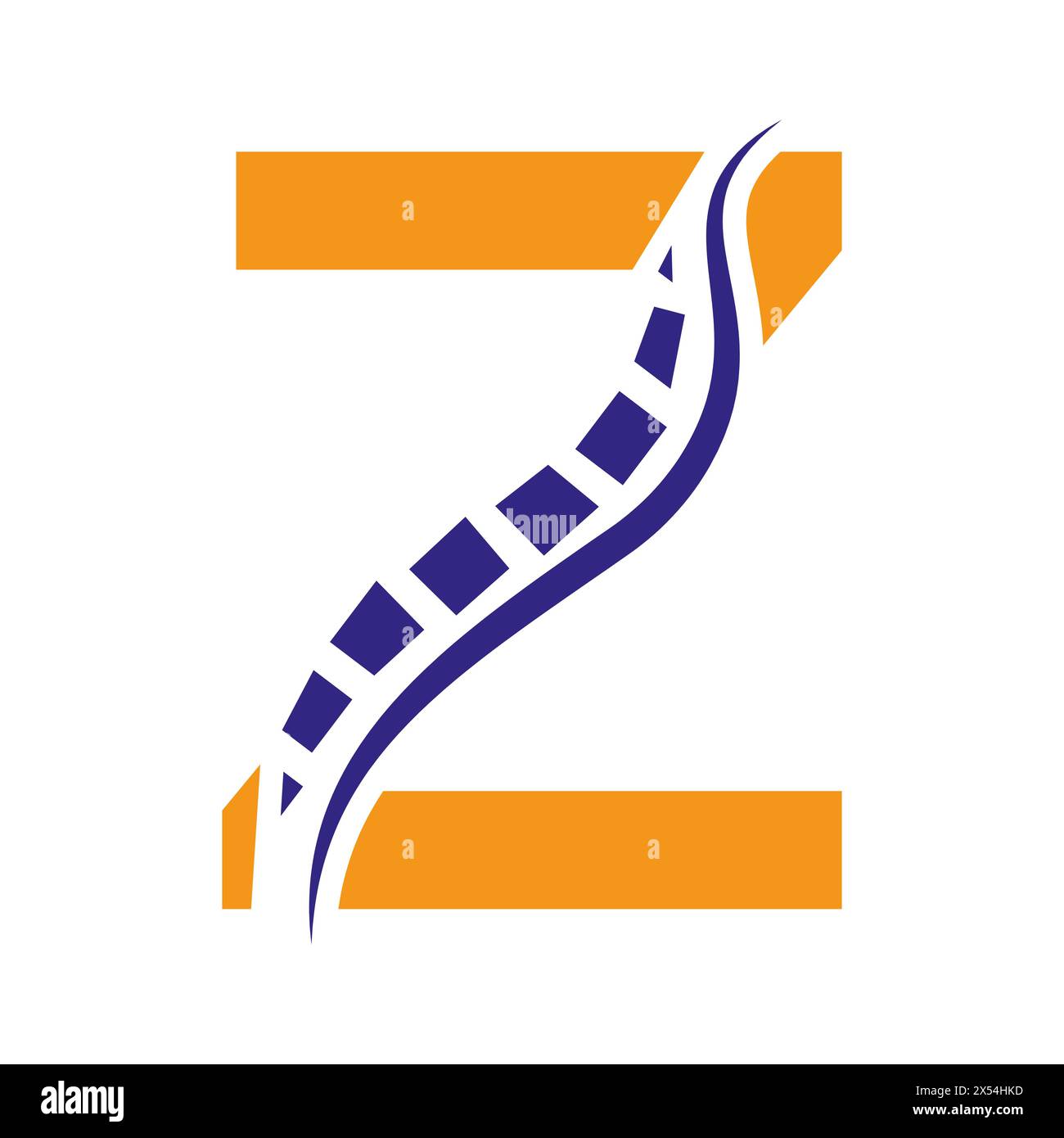 Letter Z Backbone Logo Concept For Healthcare Symbol. Back Pain Sign ...