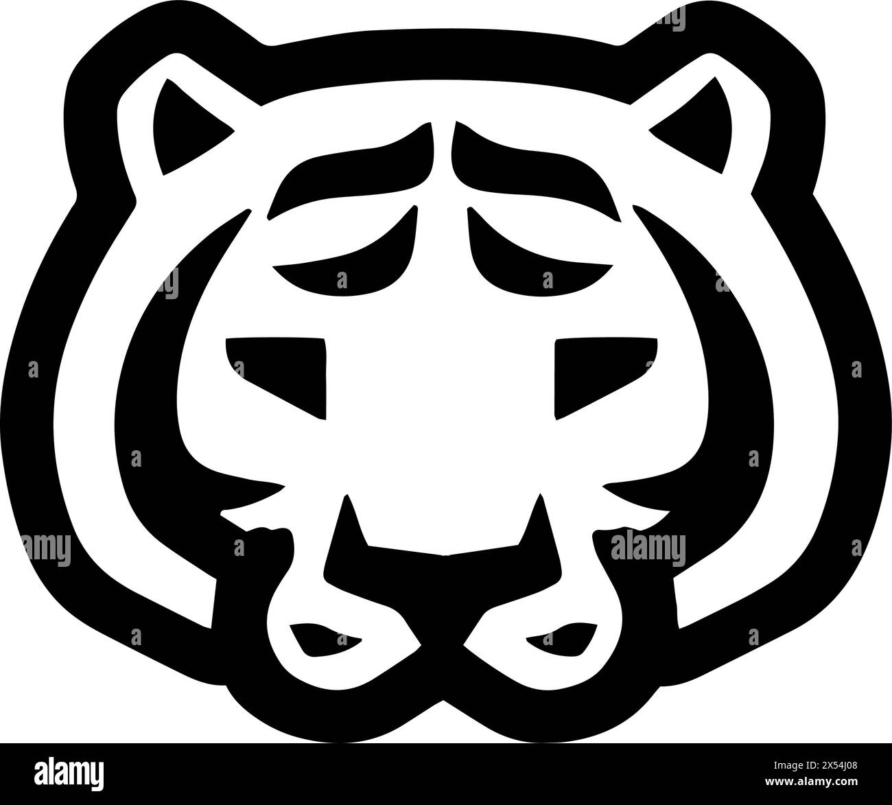 Abstract Tiger Face Illustration vector Stock Vector Image & Art - Alamy