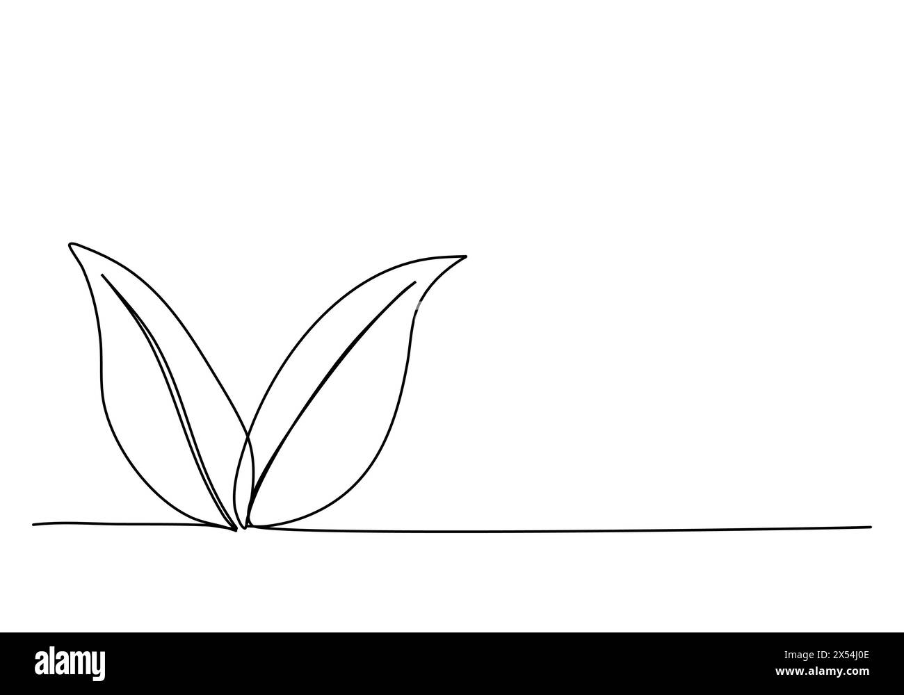 Plant one line drawing vector illustration Stock Vector Image & Art - Alamy