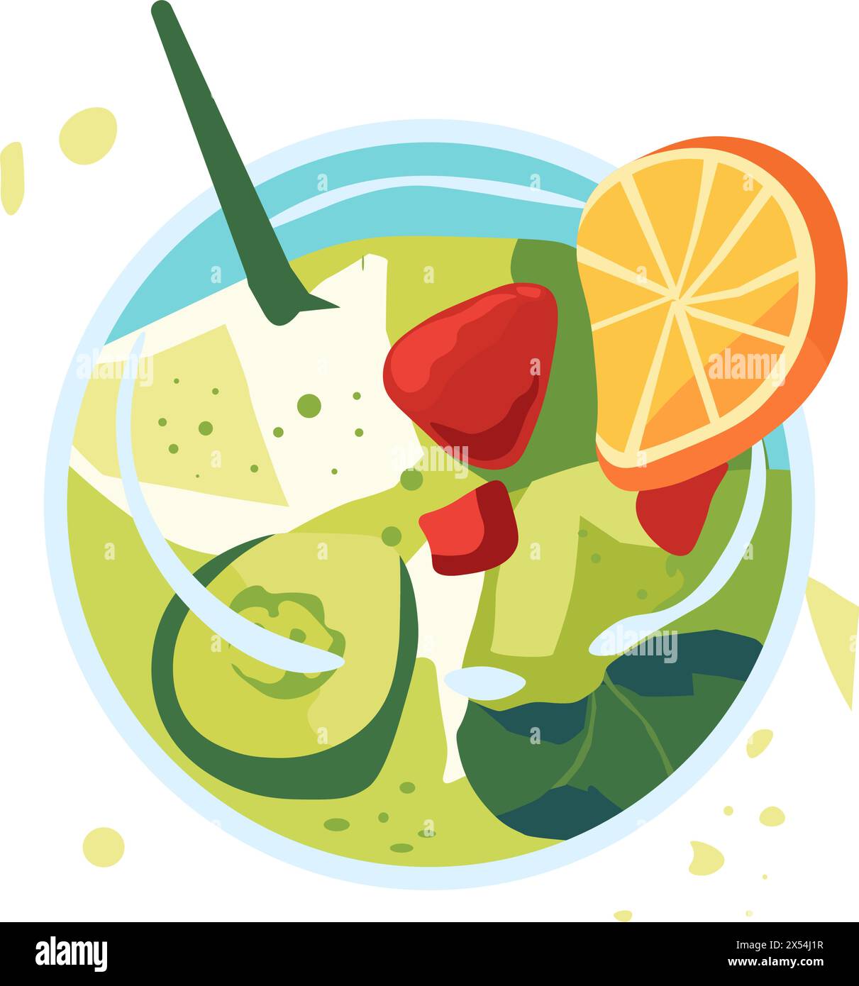 Mixed Vegetable Salad Bowl Vector Stock Vector Image & Art - Alamy