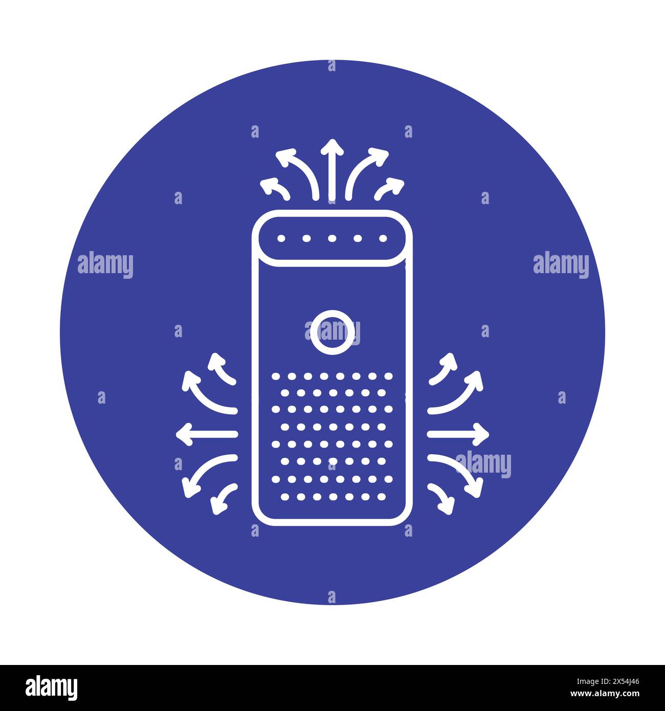 Air ionizer color line icon. Household appliance. Outline pictogram for ...