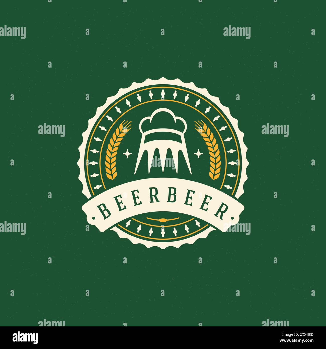 Beer Logo Design Element in Vintage Style for Logotype, Label, Badge ...