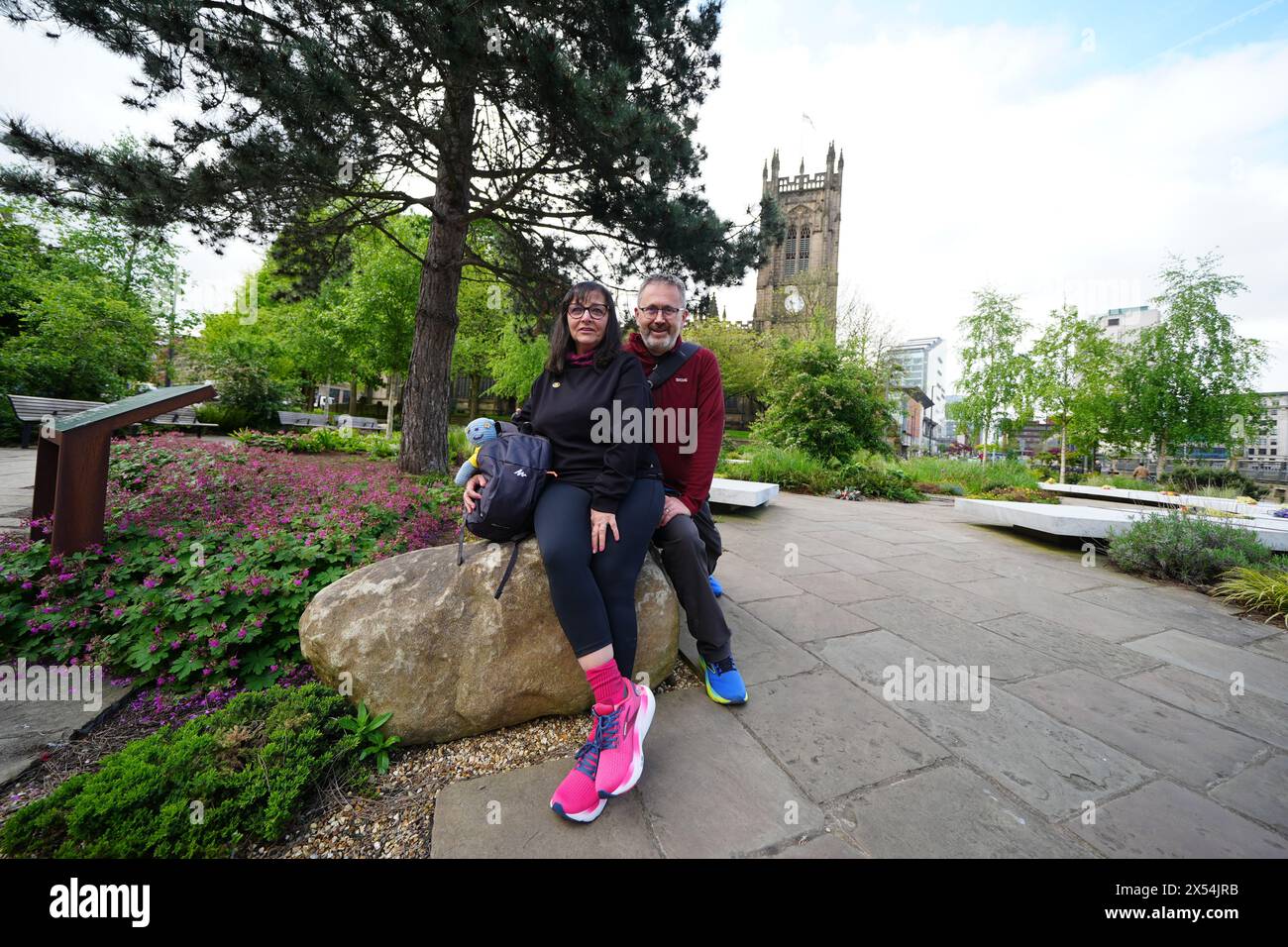 Figen Murray, the mother of victim Martyn Hett, with her husband Stuart ...