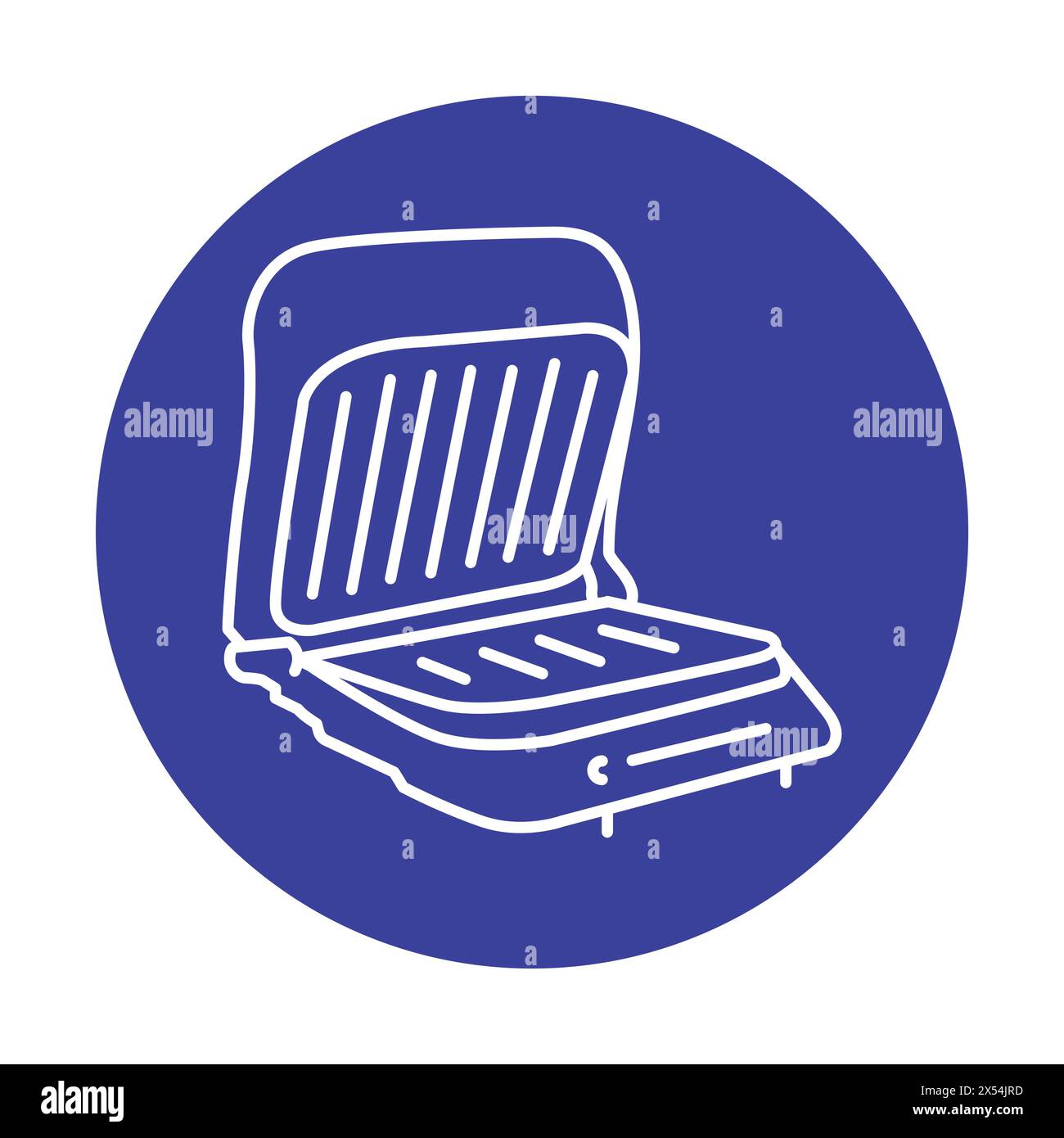 Electric grill color line icon. Kitchen device. Household appliance ...