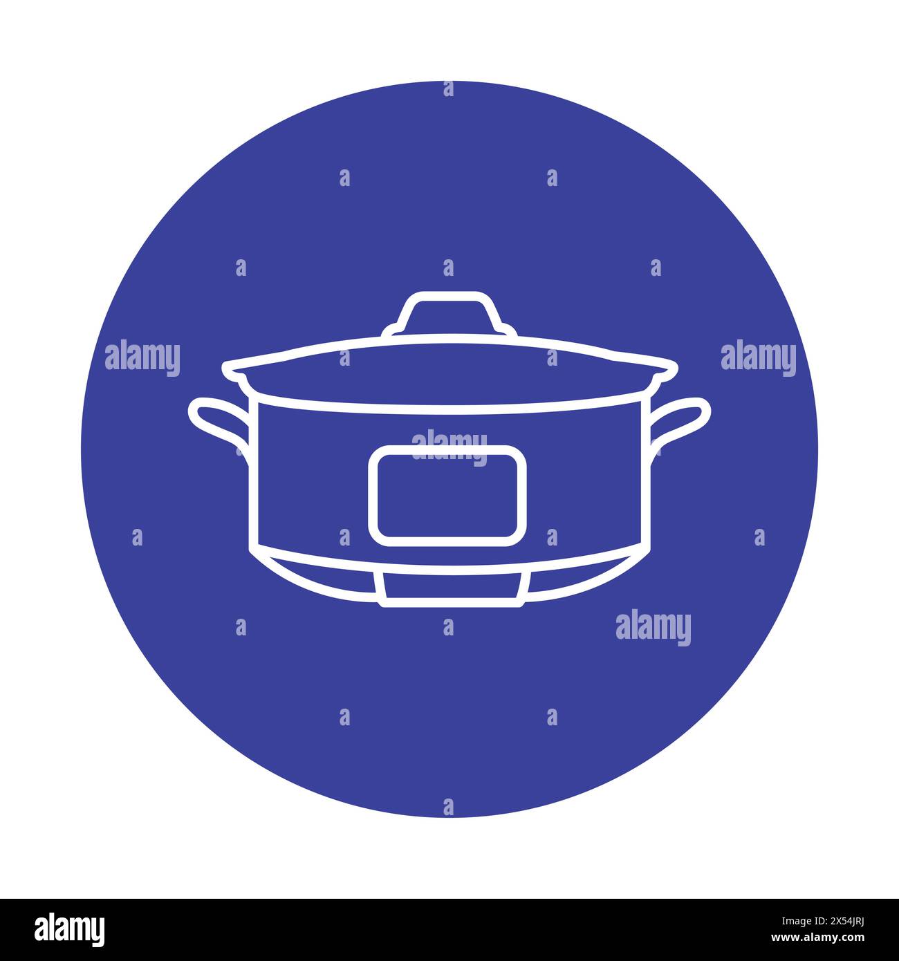Slow cooker color line icon. Kitchen device. Household appliance ...
