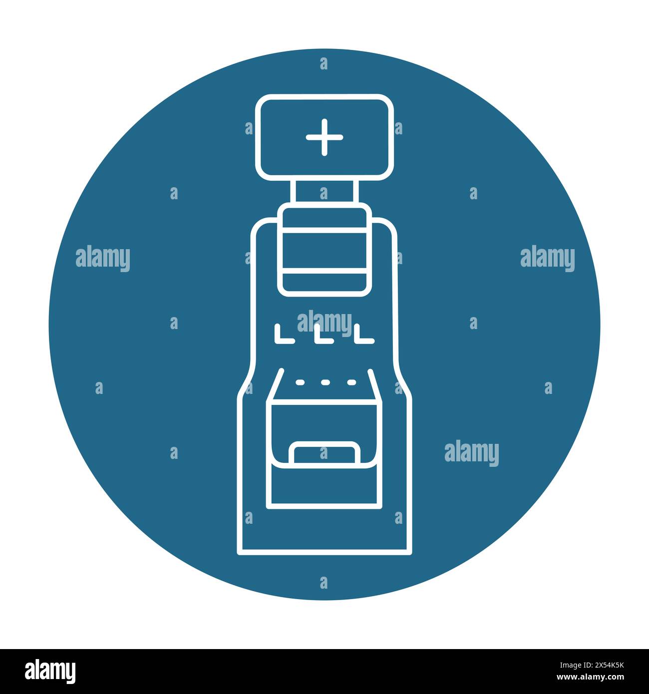 Medical Check Up Machine In Black Line Icon Self Service Machine Pictogram For Web Page
