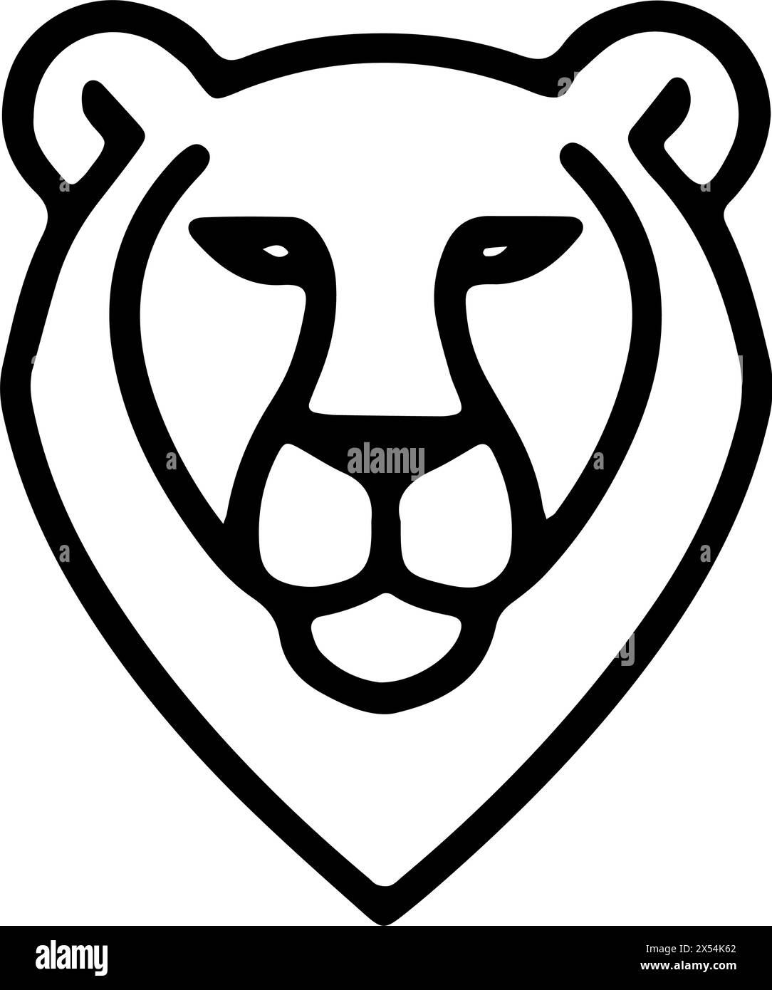 Minimalist Bear Head Vector illustration Stock Vector Image & Art - Alamy
