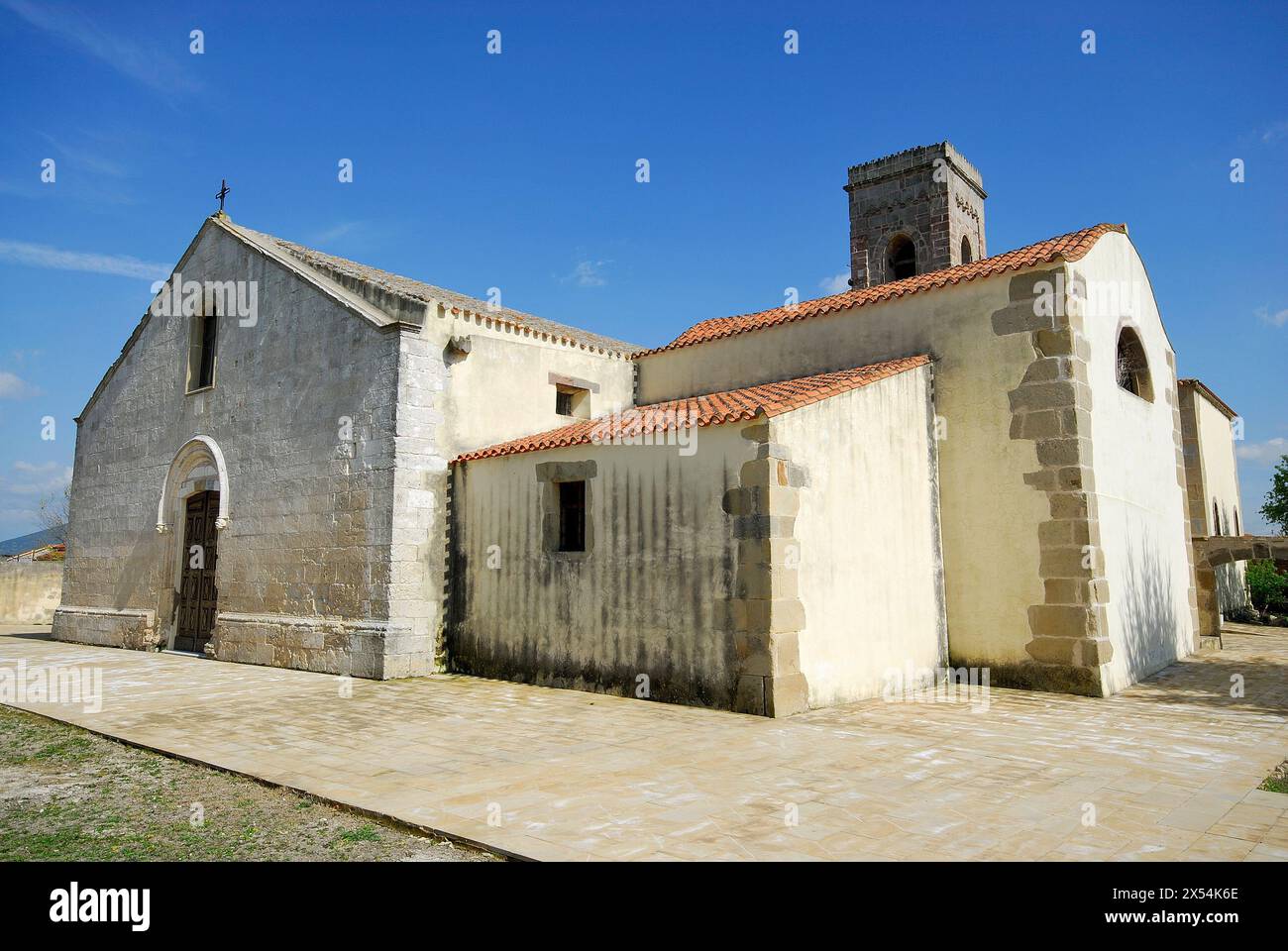 White monastery of Barumini, Sardinia, Italy Stock Photo - Alamy