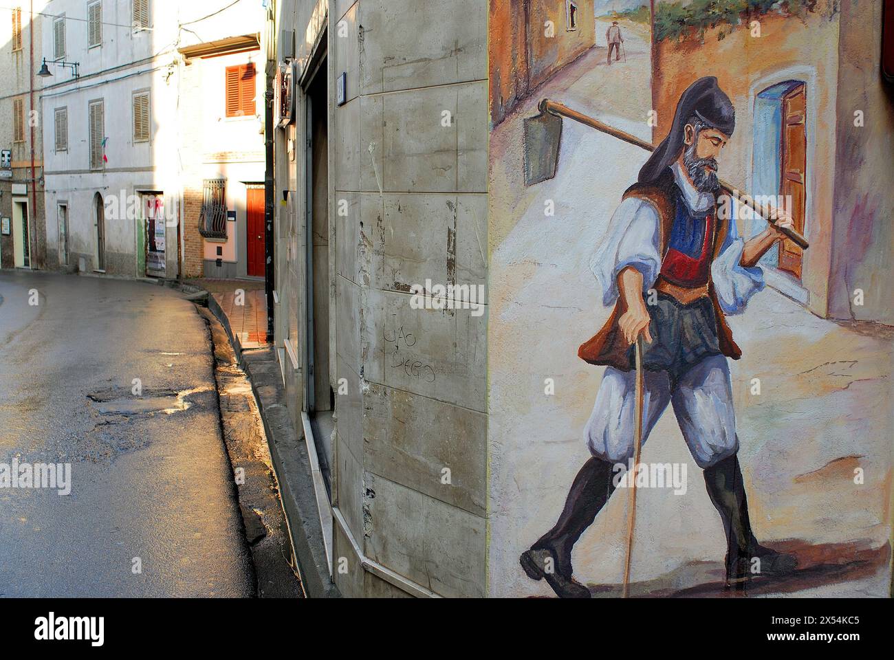 Mural in Siniscola city, Sardinia,Italy Stock Photo - Alamy