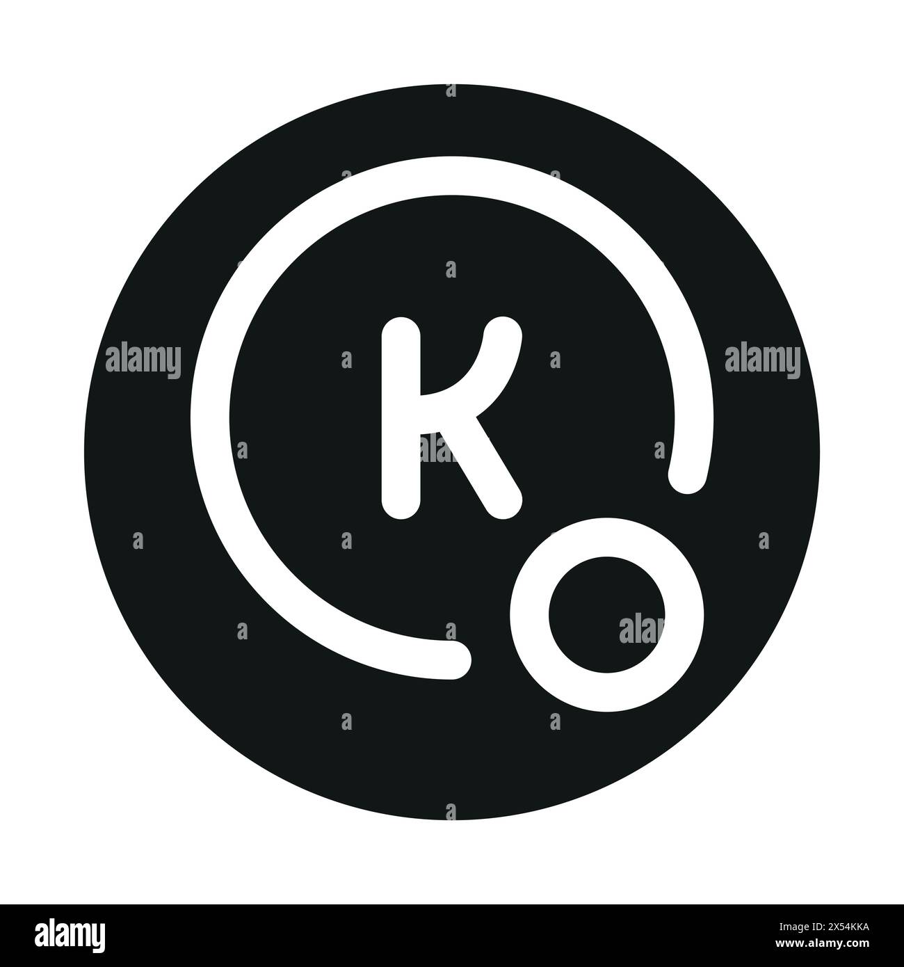 Potassium line black icon. Nutrition facts Stock Vector Image & Art - Alamy