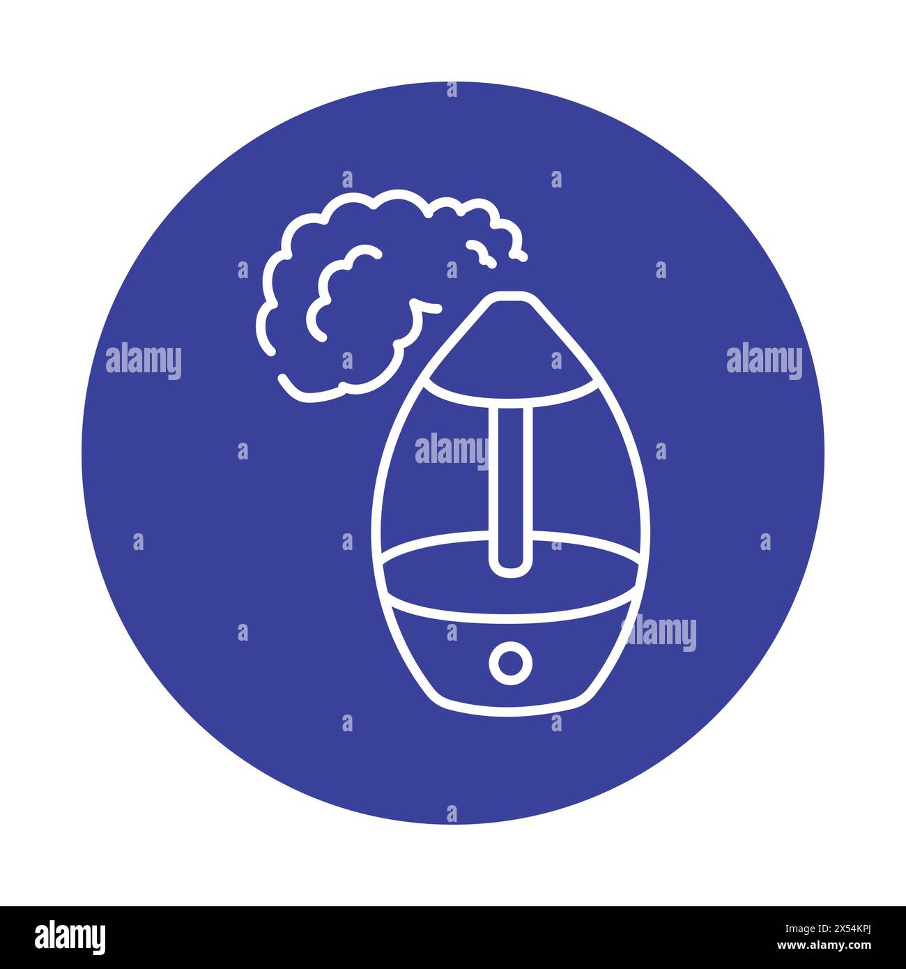 Humidifier with steam black line icon. Household appliance. Outline ...