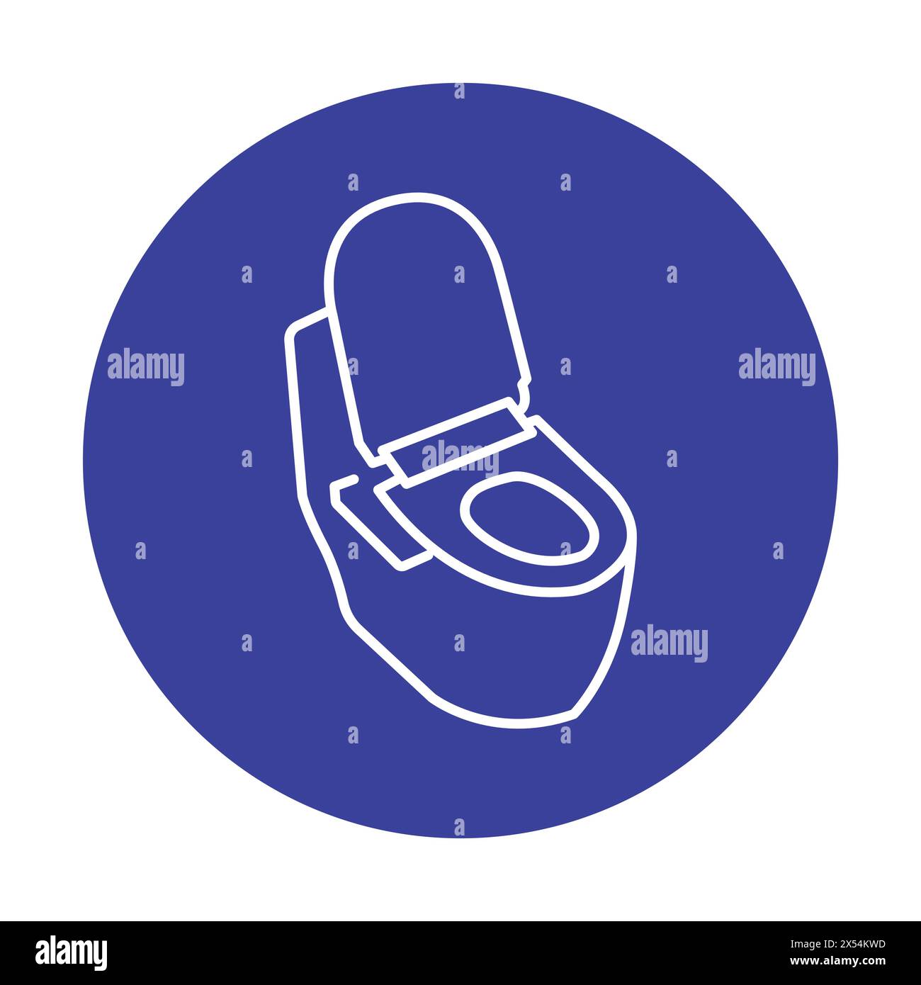 Toilet smart black line icon. Smart home technology. Household ...