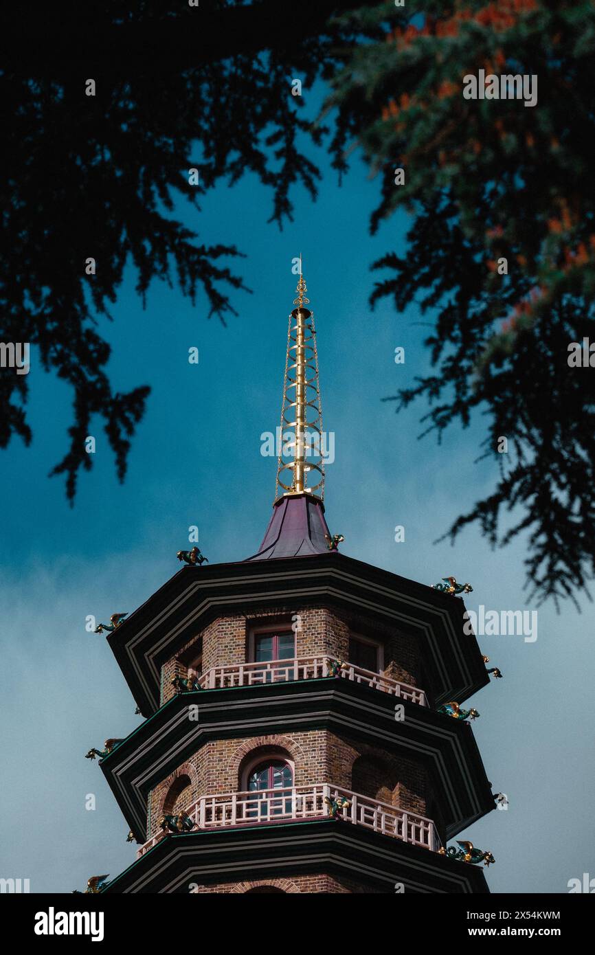 Tower in Kew Gardens, London Stock Photo - Alamy