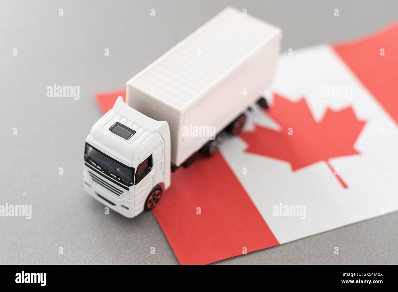Symbol of National Delivery Truck with Flag of Canada. National ...