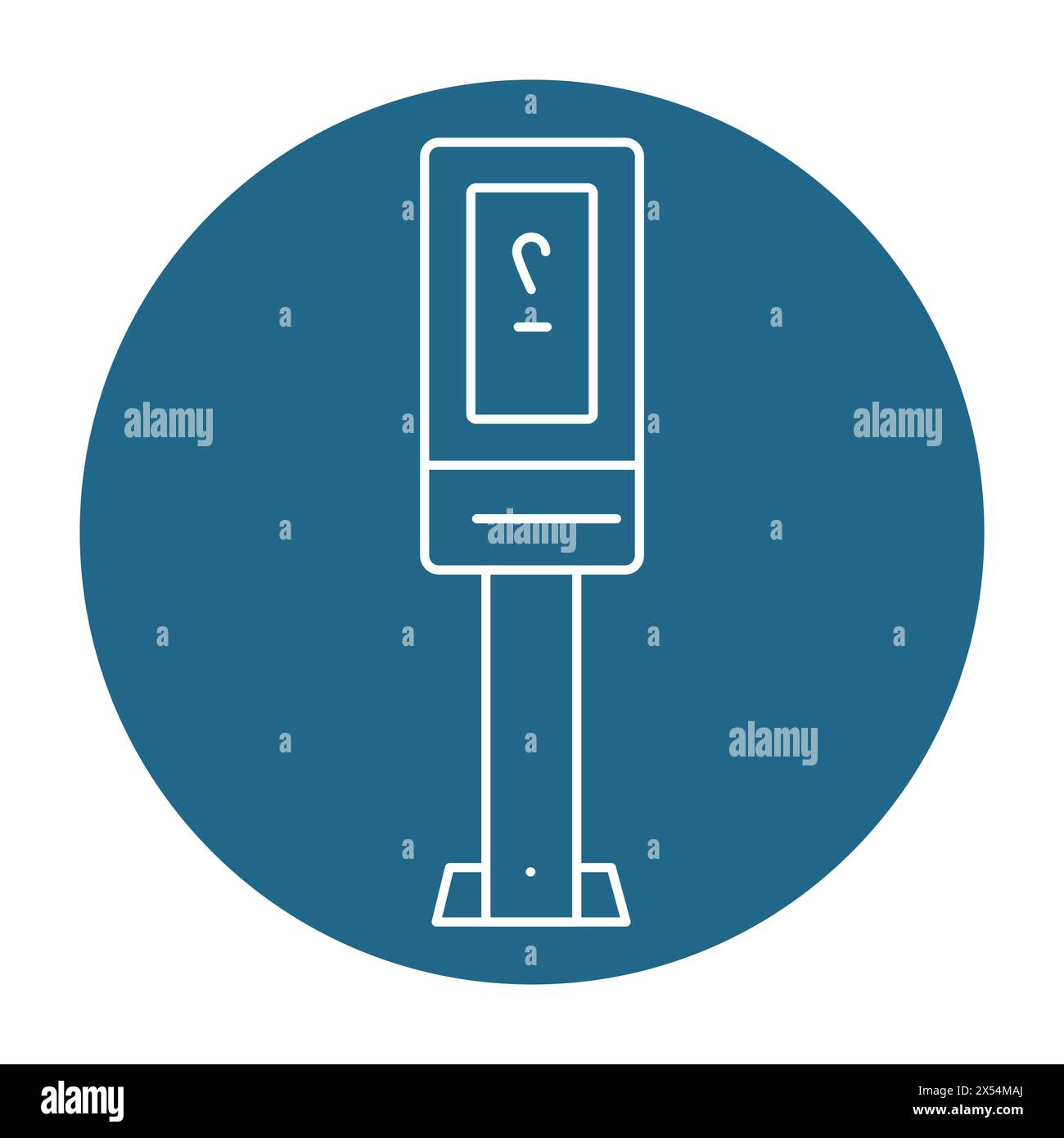 Ticket machine in black line icon. Self service machine. Pictogram for ...