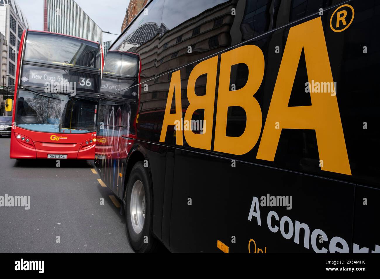ABBA Voyage bus livery on 8th April 2024 in London, United Kingdom ...
