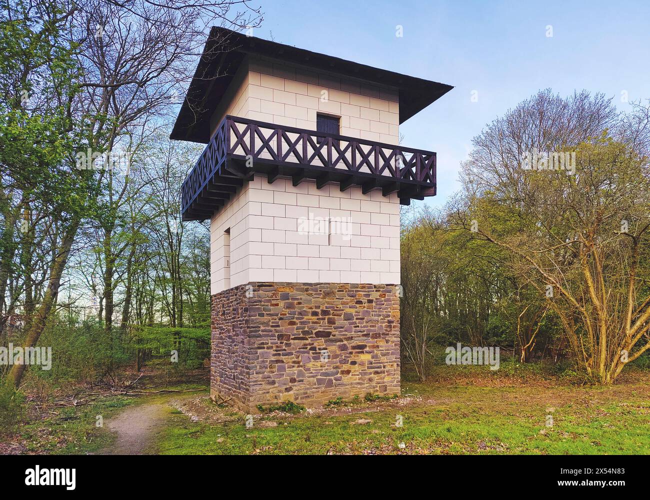 reconstructed Roman watchtower on the Reckberg, Lower Germanic Limes ...