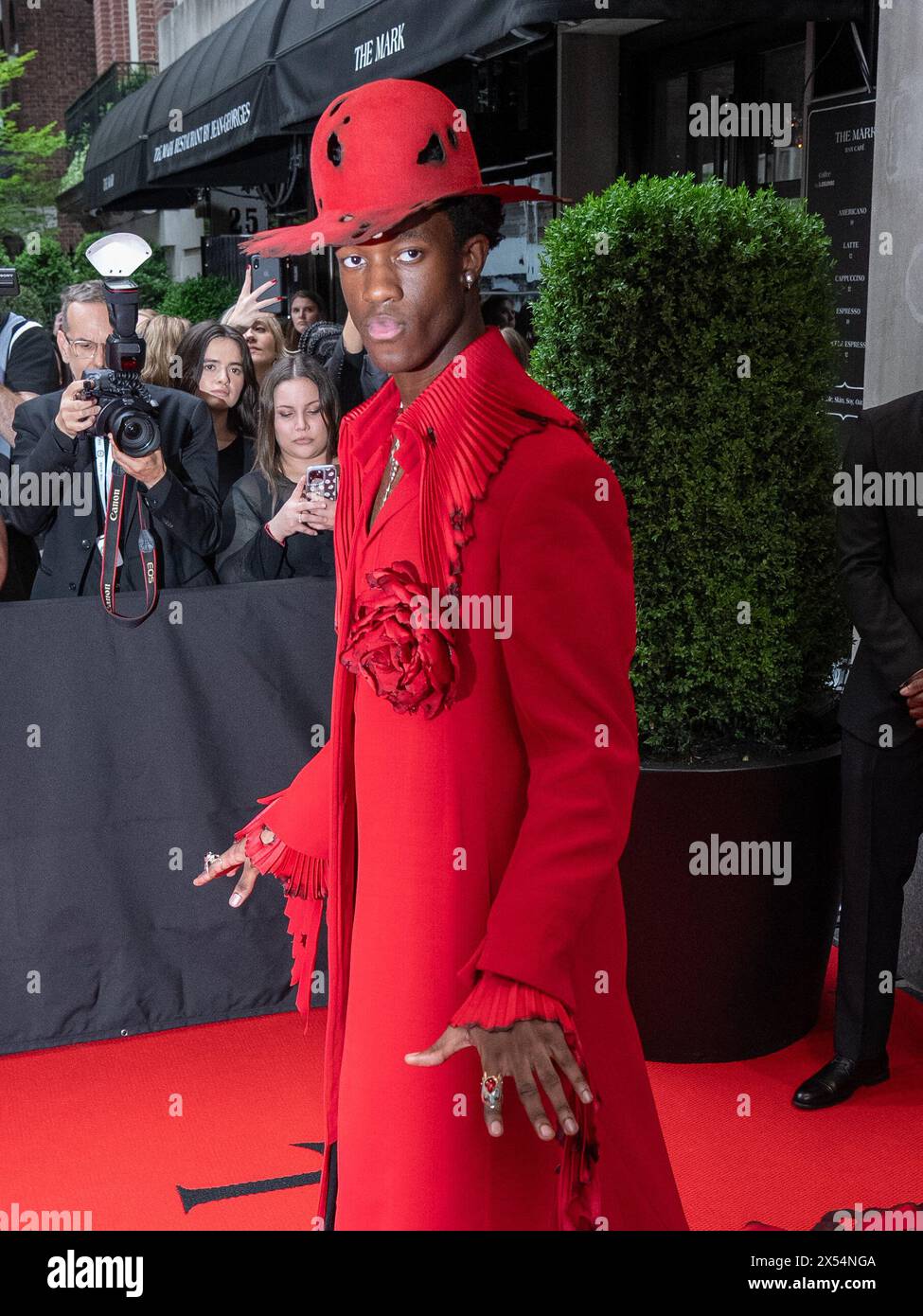 Wisdom Kaye departs The Mark Hotel for the 2024 Met Gala in New York ...