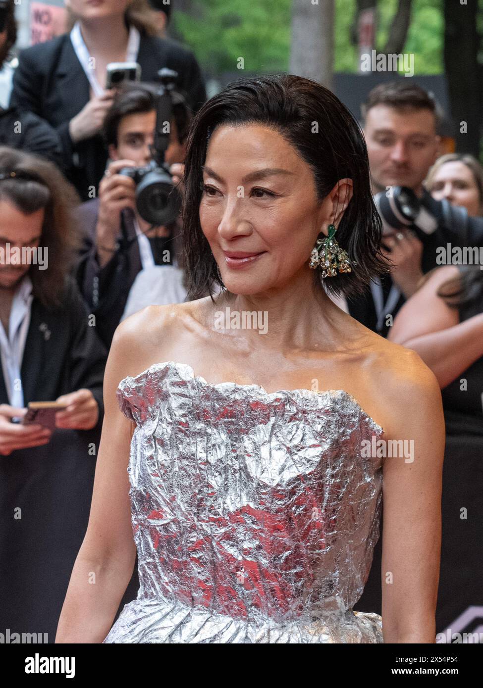Michelle Yeoh departs The Mark Hotel for the 2024 Met Gala in New York ...