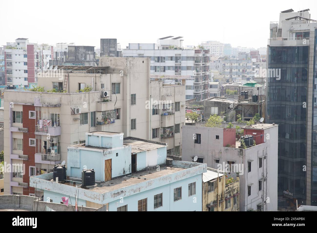 Highly dense buildings. Bangla Motor Area. Dhaka, Bangladesh Stock ...